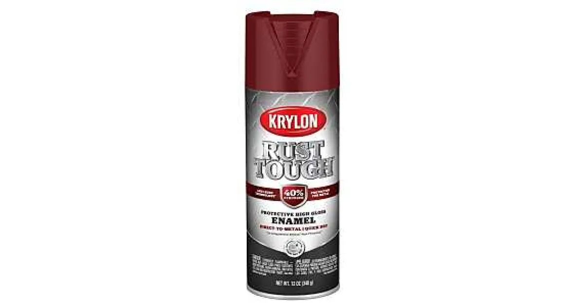 Krylon Rust Tough Gl Brgndy 12Oz Rust Preventive Enamel Spray Paint