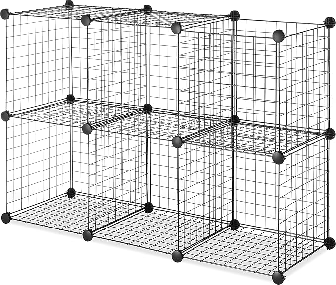 Whitmor Storage Cube Wire Blk Set Of 6